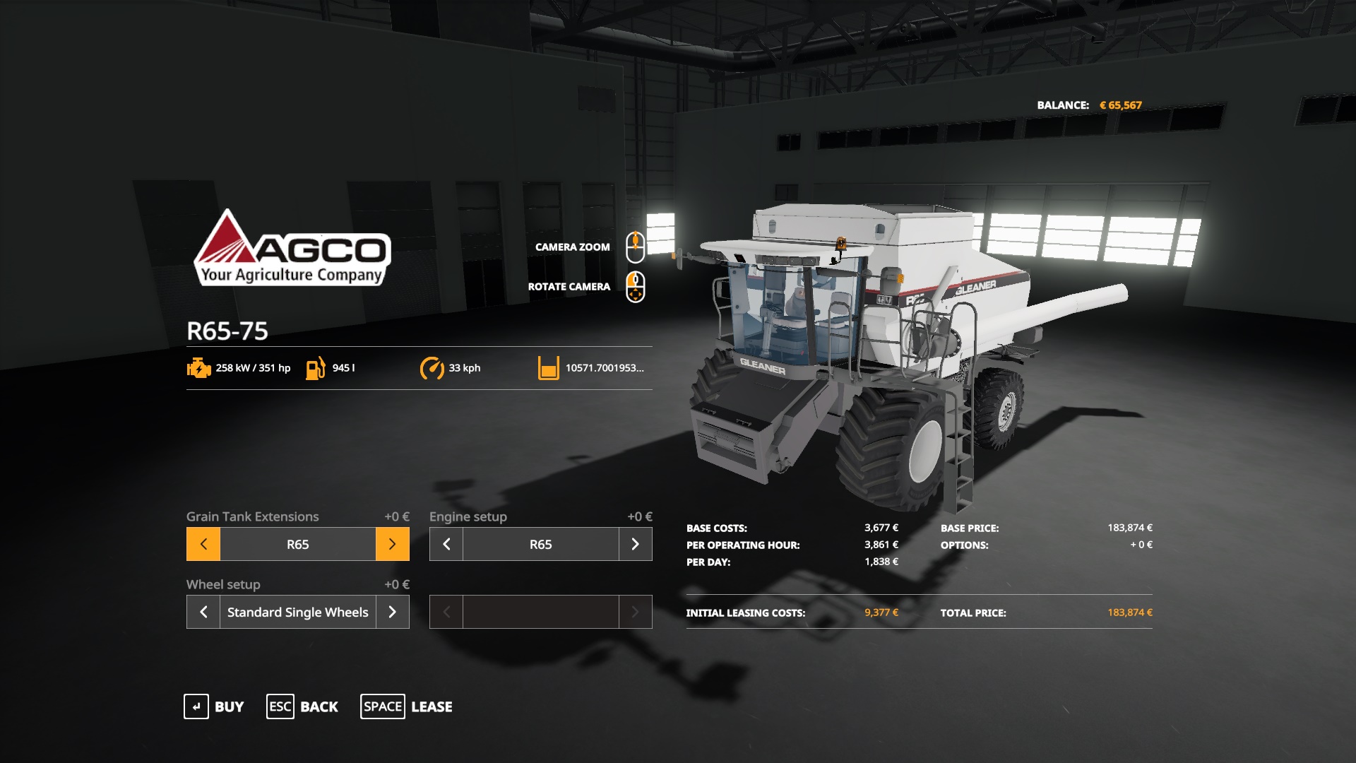 FS19 - Gleaner R65/R75 Biçerdöver Modu - Fsdestek