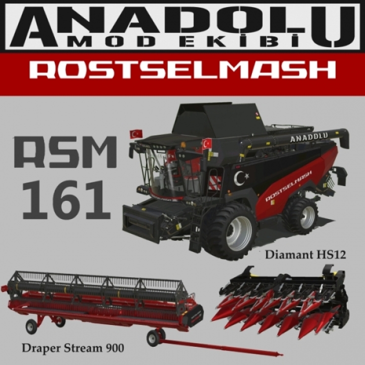 FS19 Anadolu Rostselmash Rsm 161 Biçerdöver Paketi V1.0 – Fsdestek